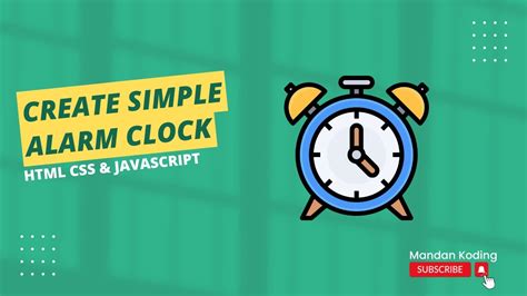 Create Simple Alarm Clock In Html Css And Javascript Alarm Clock Youtube