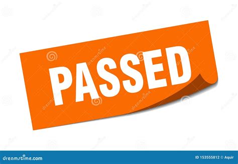 Passed Sticker Stock Vector Illustration Of Orange 153555812