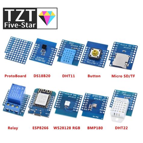 Esp D Mini Pro Wifi Development Board Nodeu Ws Rgb Dht Dht