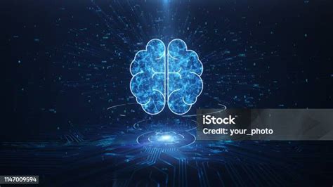 Animasi Otak Kecerdasan Buatan Analisis Aliran Big Data Konsep Teknologi Modern Deep