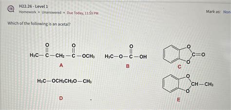 Solved H22 26 Level 1Homework Unanswered Due Today Chegg