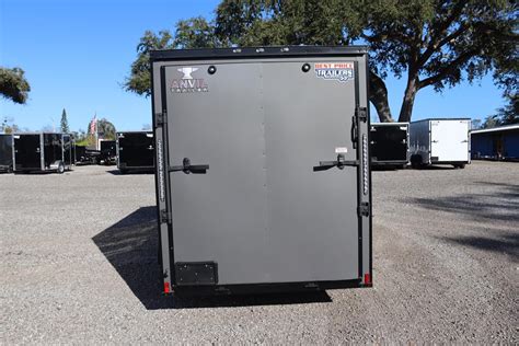 2026 6x12 Single Axle Anvil Cargo Trailer Charcoal Blackout