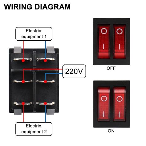 Baomain Interruptor Basculante Para Barco Luz Roja Iluminado Ca