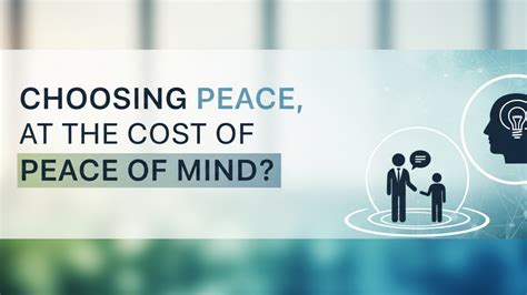 Are You Choosing Peace At The Cost Of Your Peace Of Mind