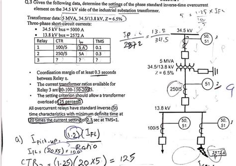 Solved Q3 Given The Following Data Determine The Settings Of The