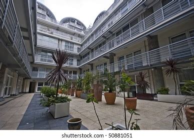 Modern Multi Level Building Atrium Plants Stock Photo 50881051