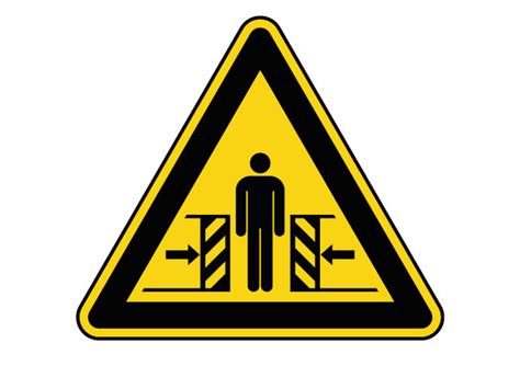 Panneau de danger risque d écrasement Contact VIRAGES