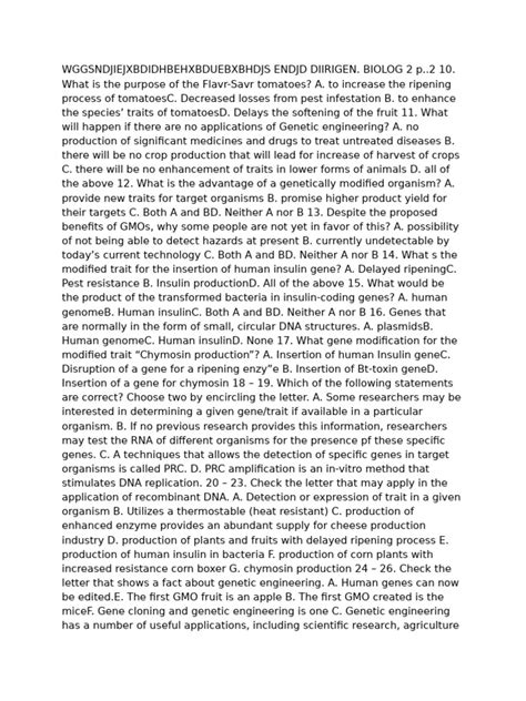 Random Pdf Genetic Engineering Genetically Modified Organism