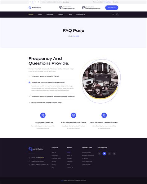 Avertium IT Solutions Technology Figma Template By Creativemela