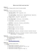 Midterm Study Guide Formula Study Sheet Docx Midterm Study Guide
