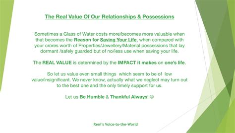 The Real Value