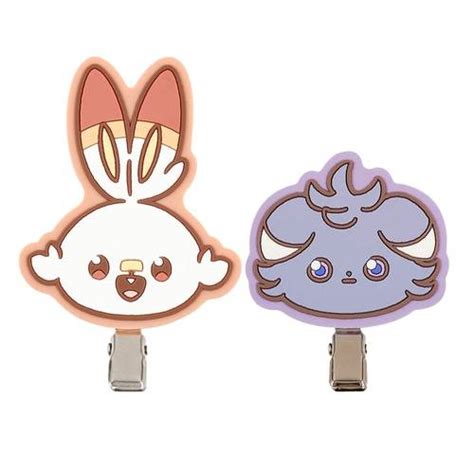 Pokemon Pokepeace Rubber Hair Clip Flambino And Psystigri The