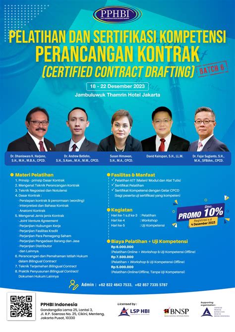 Pphbi Contractdrafting Sertifikasibnsp Pelatihanhukum Pphbi Indonesia