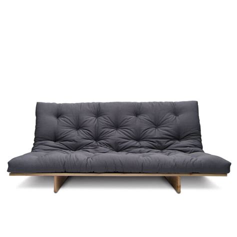Sofá cama Futon Slim L Lugares Cor Cinza Leroy Merlin