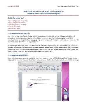 Fillable Online Inserting Appendices Page 1 Of 3 Fax Email Print