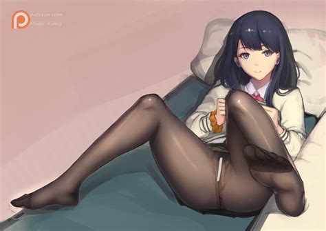 Magic Xiang Takarada Rikka Gridman Universe Ssss Gridman 1girl Anus Black Hair Black