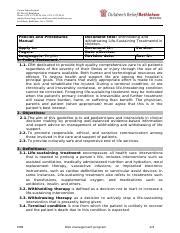 Guidelines For Withholding And Withdrawing Life Sustaining Course Hero