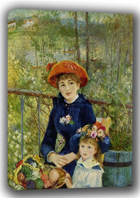 Canvas Art Print Of Pierre Auguste Renoir Two Sisters On The Etsy Uk