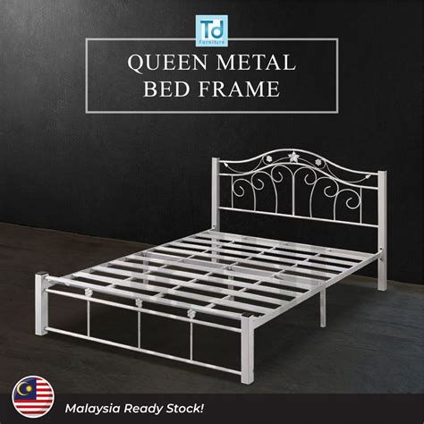 Serenity Queen 5ft Metal Bed Frame Katil Besi 5 Kaki Katil Queen Double Bed Katil Besi
