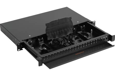 Оптический кросс NIKOMAX 19, 1U, до 24 FC/ST портов, выдвижной, черный ...