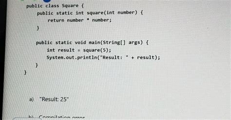 Public Class Square Public Static Int Square Studyx
