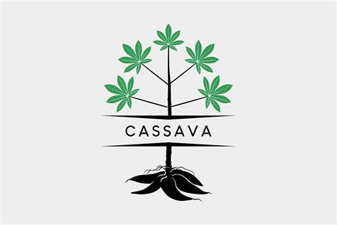 Cassava Or Cassava Tree Logo Design In A Creative Concept 12983840