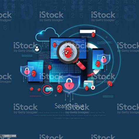 Bug And Virus In The Programming Code Stock Illustration Stock