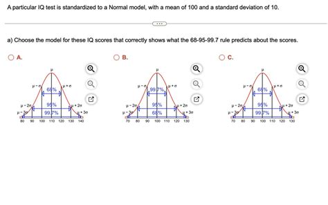 A Particular Iq Test Is Standardized To A Normal Model With A Mean Of 100 And A Standard