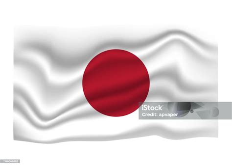 Ikon För Japanflaggan Nationella Flaggan Banner Tecknad Vektor