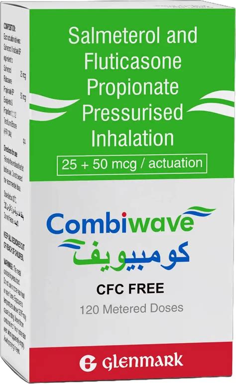 Combiwave 25 50 µg Salmeterol‑fluticasone Inhaler × 120 Doses Nahdi