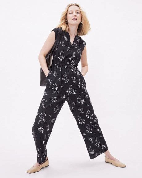Combinaison Sans Manches à Jambe Large Avec Col V Rwandco Em 2024