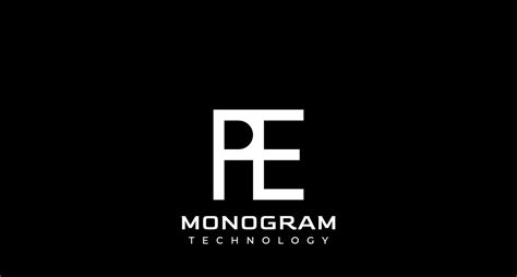 Kurumsal Basit Monogram Harf PE Logo TemplateMonster