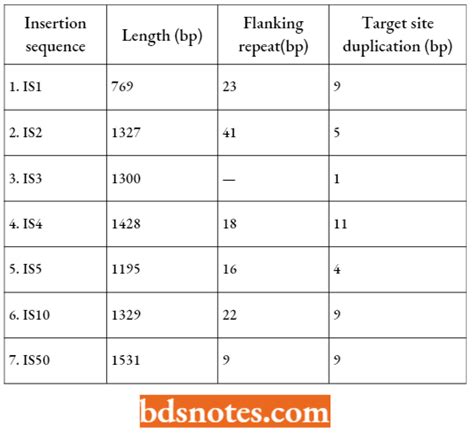 Plasmids Is Elements Transposons Notes Bds Notes