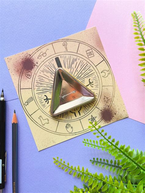 Bill Cypher Button Gravity Falls Triangle Pin Etsy