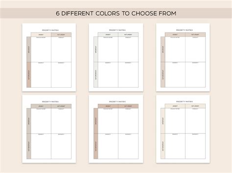 PRIORITY MATRIX TEMPLATE Printable Urgent Important Matrix To Prioritize Tasks Decisions