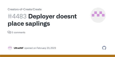 Deployer Doesnt Place Saplings · Issue 4483 · Creators Of Create