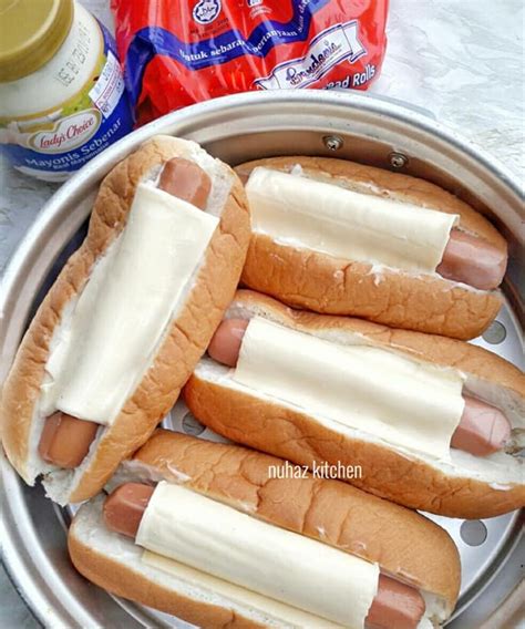 Roti Sosej Keju Kukus Lima Minit Dah Siap