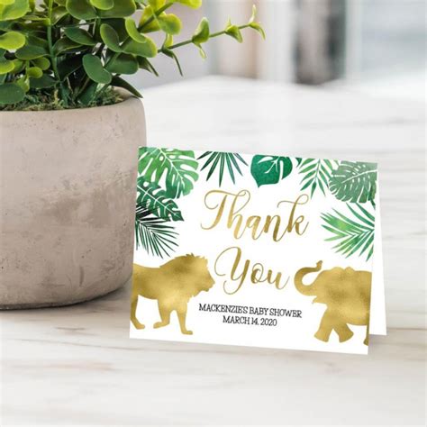 Safari Thank You Card Template Emetonlineblog