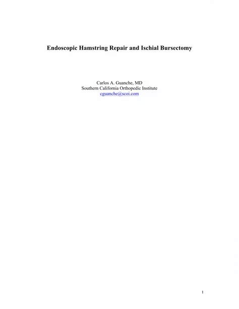 PDF Endoscopic Proximal Hamstring Repair And Ischial Bursectomy DOKUMEN TIPS