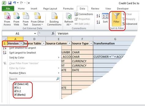 data mapping template excel