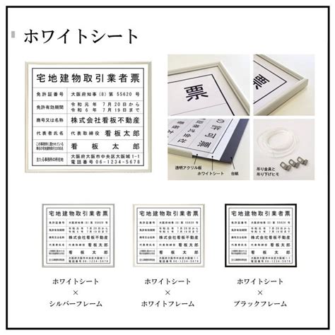 宅地建物取引業者票スタンダード壁付・前開き型｜法定看板堂