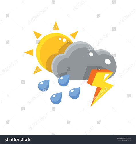 Weather Symbols Used Display Symbols Icon Stock Vector Royalty Free Shutterstock
