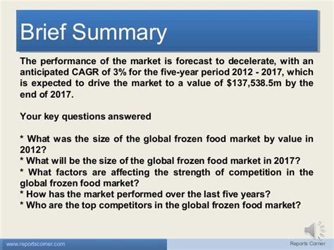 Frozen Food Global Industry Guide Reportscorner