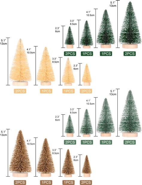DDHS 24 mini árboles de Navidad artificiales cepillo mejorado para