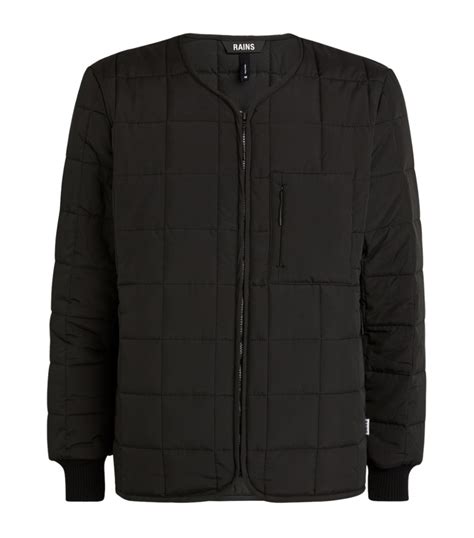 Mens Rains Black Quilted Liner Jacket Harrods CountryCode