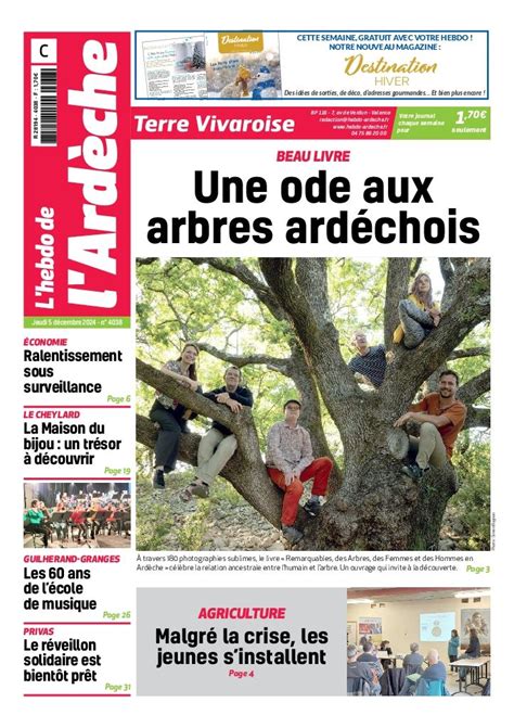 L actualité de l Ardèche avec L Hebdo de d Ardèche