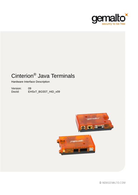 Pdf Cinterion Java Terminals Gemalto · Cinterion® Java Terminals