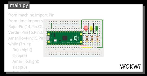 TERCER PROGRAMA SEMAFOROS Wokwi ESP32 STM32 Arduino Simulator