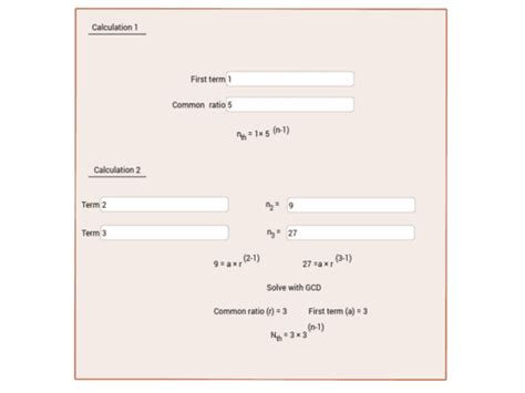 Geometric Sequence Calculator Geogebra