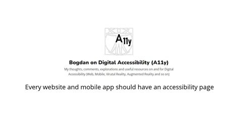 Every Website And Mobile App Should Have An Accessibility Page Bogdan
